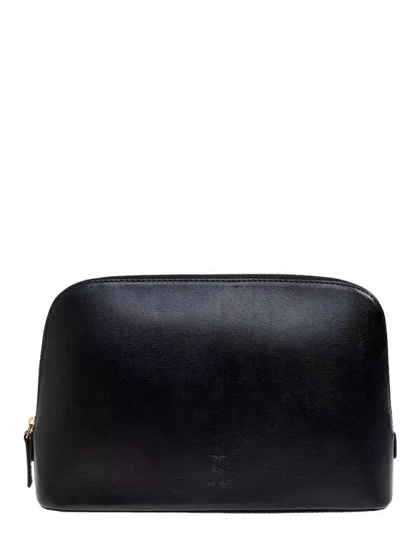 BY MALENE BIRGER Aya Leather Makeup Bag - Black