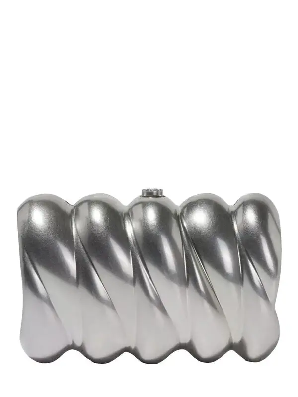 Simkhai Reya Sculpted Clutch - Silver