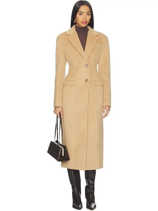 Line & Dot Mellow Coat - Tan