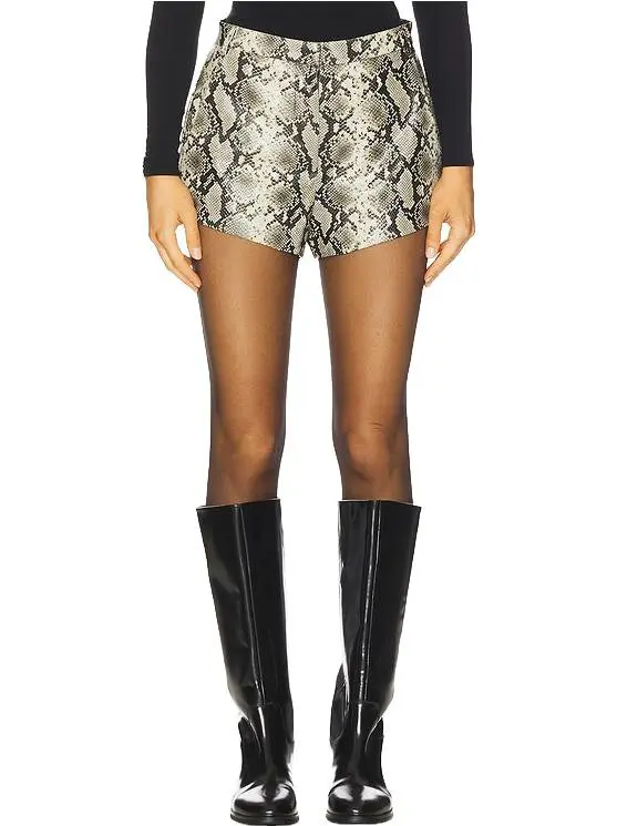 Line & Dot Python Print Short - Grey