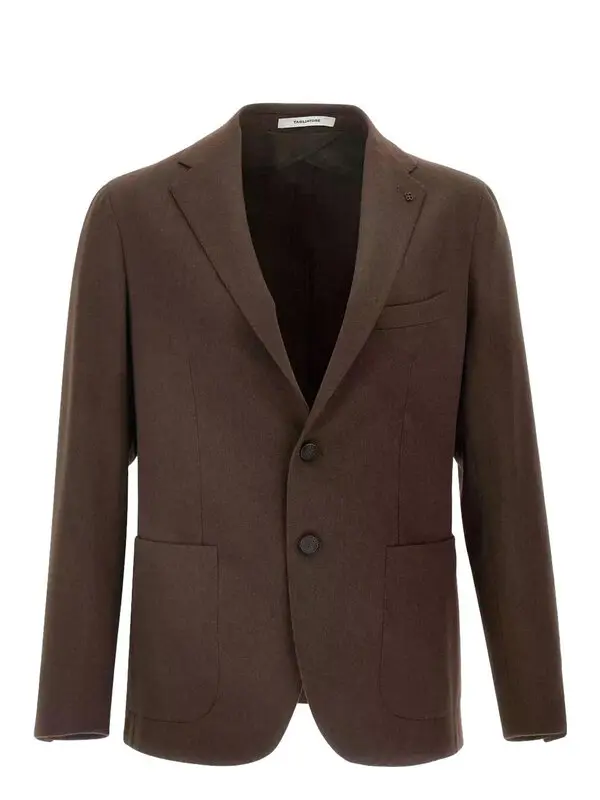 Tagliatore Notched-lapel Camel-wool Blazer - Brown