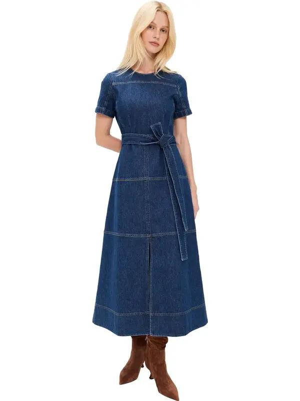 Tanya Taylor Ella Dress - Classic Indigo Blue