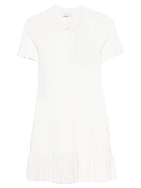 Sandro Jersey Mini Dress - White
