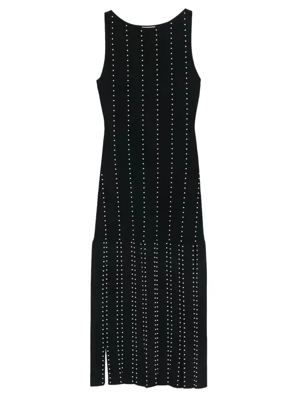 Sandro Pearl-embellished Sleeveless Dress - Black