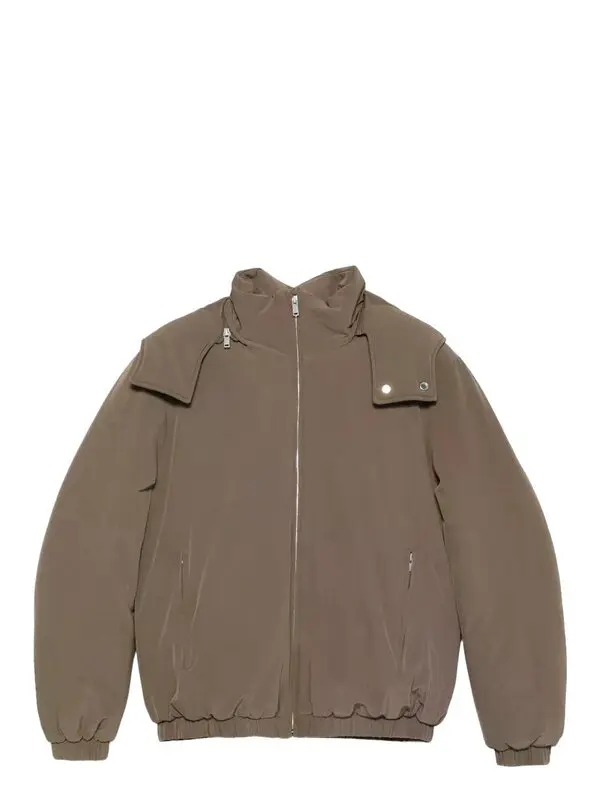 Sandro Zip-front Hooded Jacket - Brown