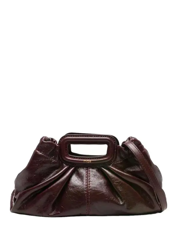 Maje Cracked Leather Mini Bag - Red
