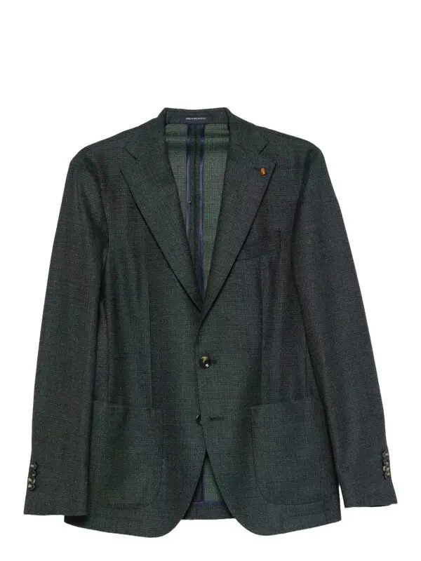 LATORRE Notched-lapel Single-breasted Blazer - Green