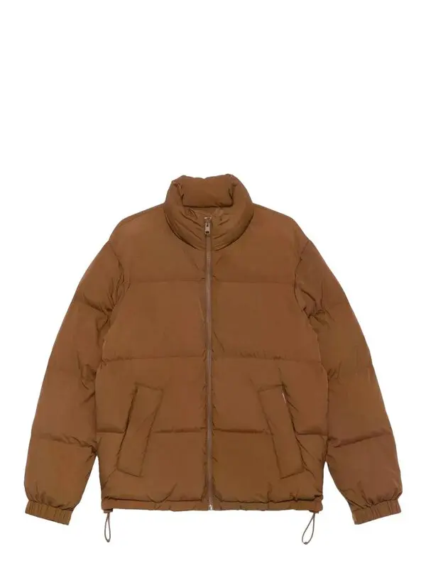 Sandro Quilted Puffer Jacket - Brown