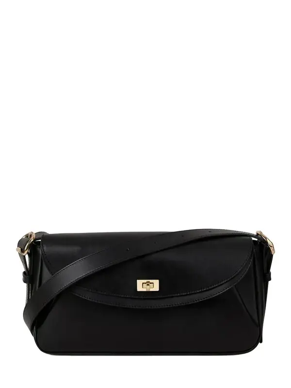 Sandro Leather Shoulder Bag - Black