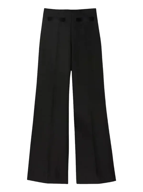 Sandro Tailored Wide-leg Trousers - Black