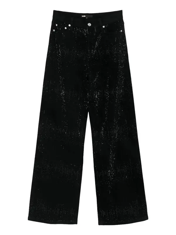 Maje Embellished Five-pocket Jeans - Black