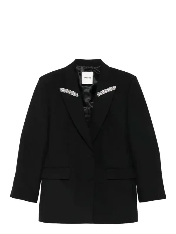 Sandro Crystal-embellished Blazer - Black