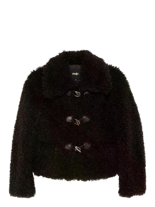 Maje Faux-fur Jacket - Dark Brown