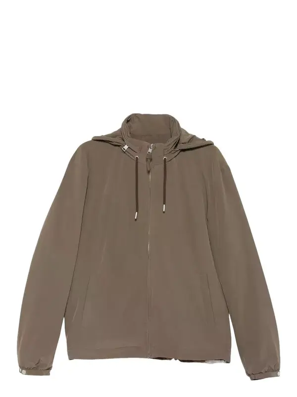 Sandro Zip-up Hooded Jacket - Brown