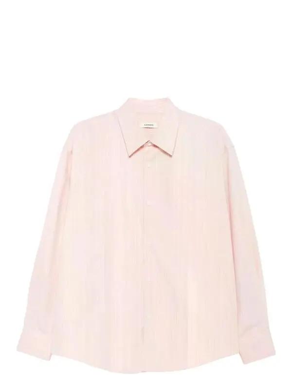 Sandro Striped Cotton Shirt - Pink