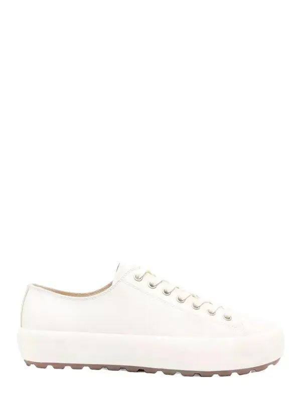 Sandro Leather Sneakers - Neutrals