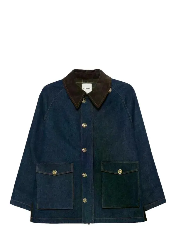Sandro Denim Trucker Jacket - Blue