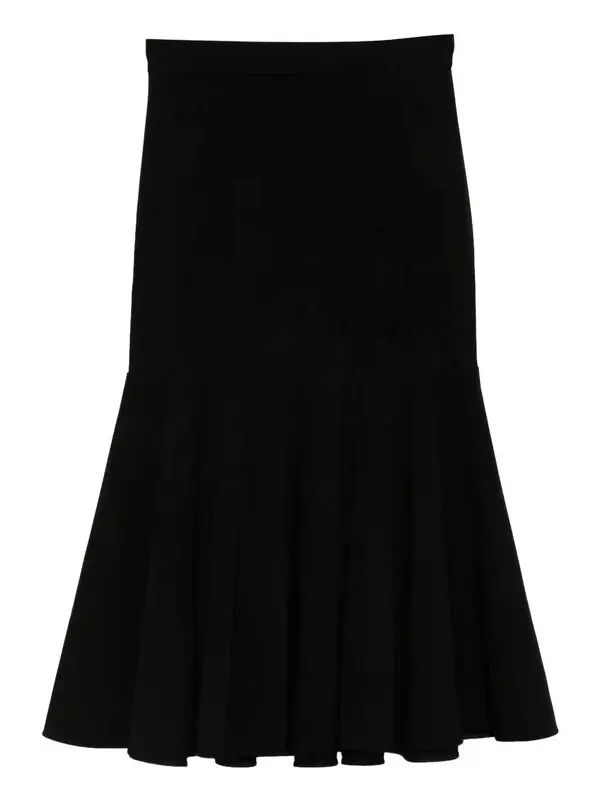 Sandro Flared Pleated Skirt - Black