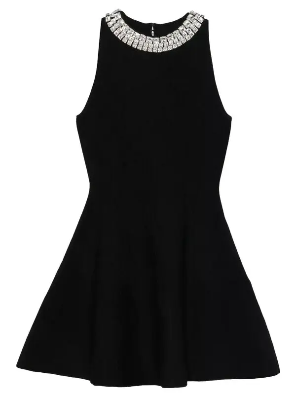 Sandro Embellished Flared Dress - Black