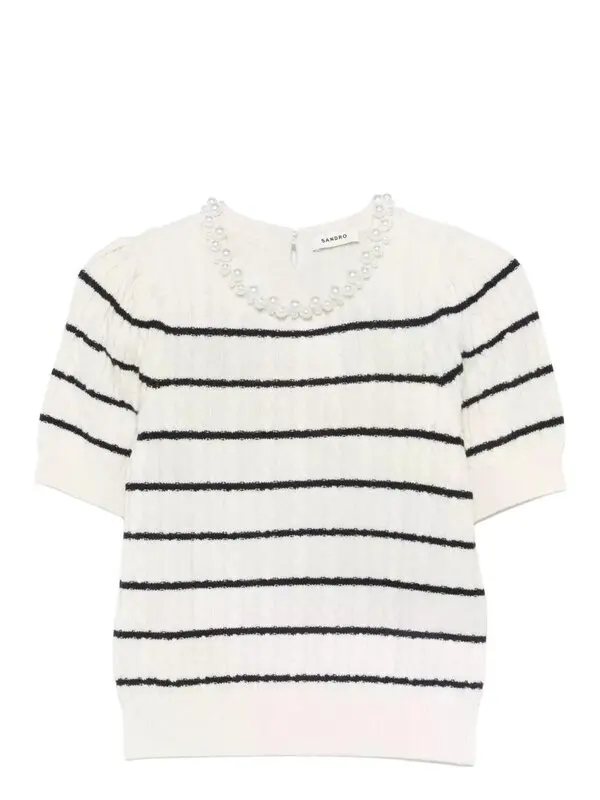Sandro Striped T-shirt - Neutrals