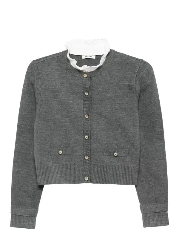 Sandro Knitted Cardigan - Grey