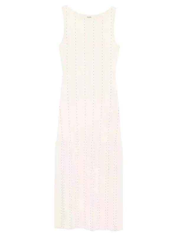 Sandro Studded Knit Midi Dress - Neutrals