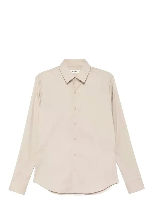 Sandro Cotton-blend Shirt - Neutrals