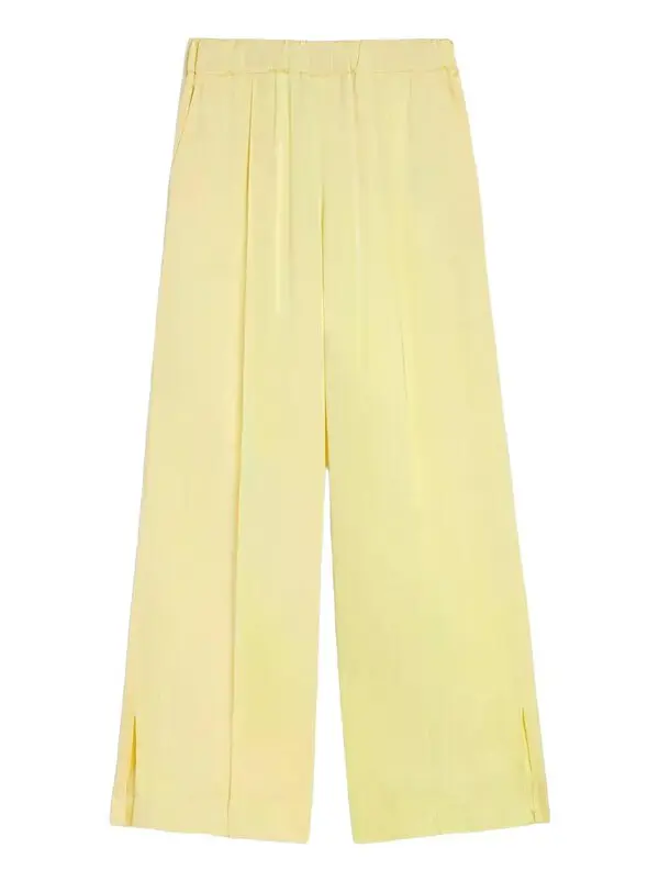 JIL SANDER Trousers With Side Slits - Yellow