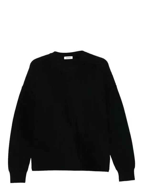 Sandro Ribbed Sweater - Black