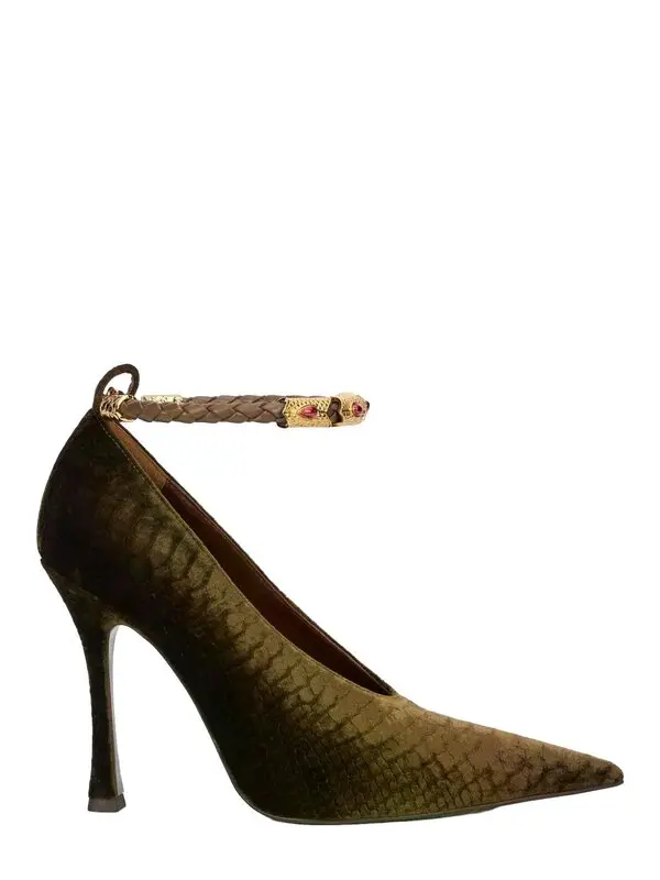 Roberto Cavalli Pointed Strap Pumps - Green