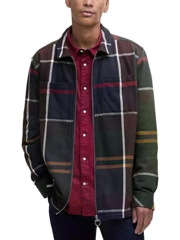 Barbour Zipped Tartan Shirt - Green