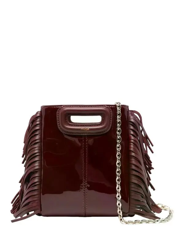 Maje Mini Fringe-edged Crossbody Bag - Red