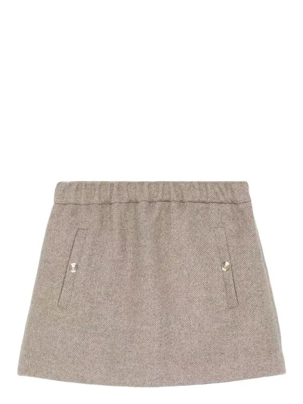 Maje Pocket-detail Elasticated Skirt - Neutrals