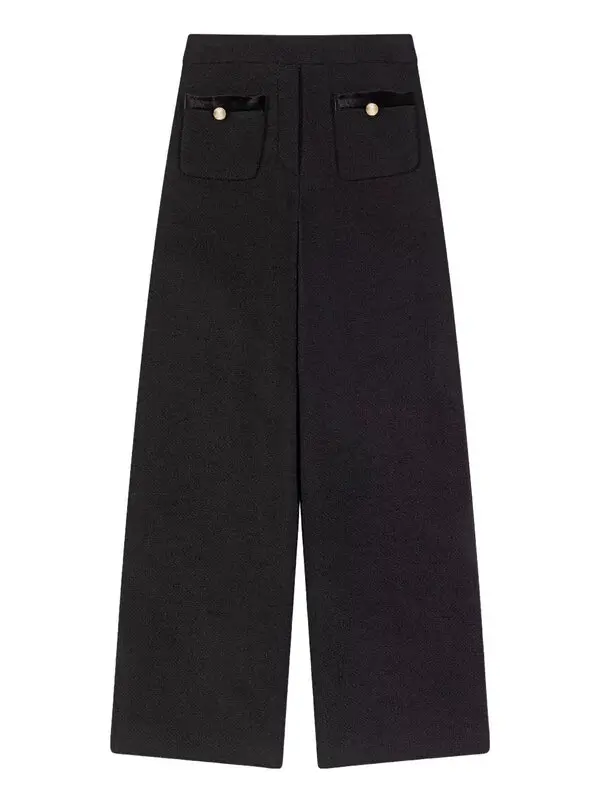 Maje Buttoned-pocket Trousers - Black