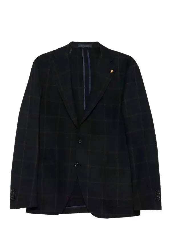 LATORRE Check-pattern Blazer - Blue