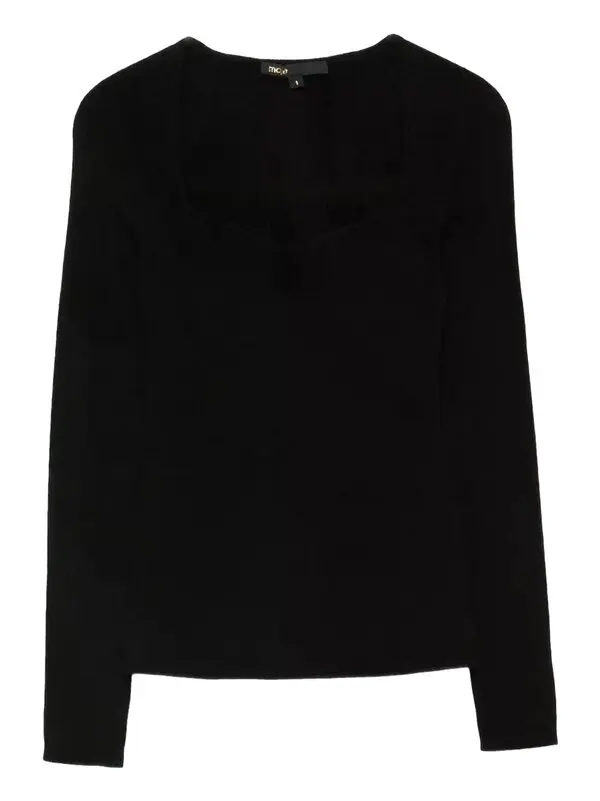 Maje Wool Sweater - Black