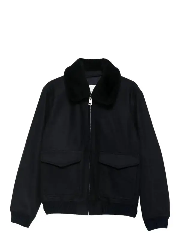 Sandro Zip-up Bomber Jacket - Blue