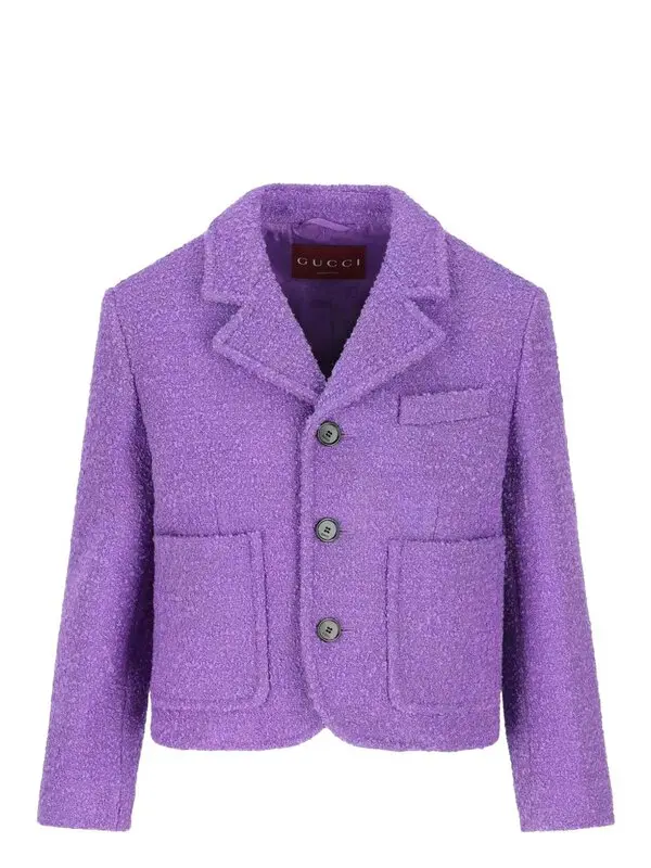 Gucci Bouclé Jacket - Purple