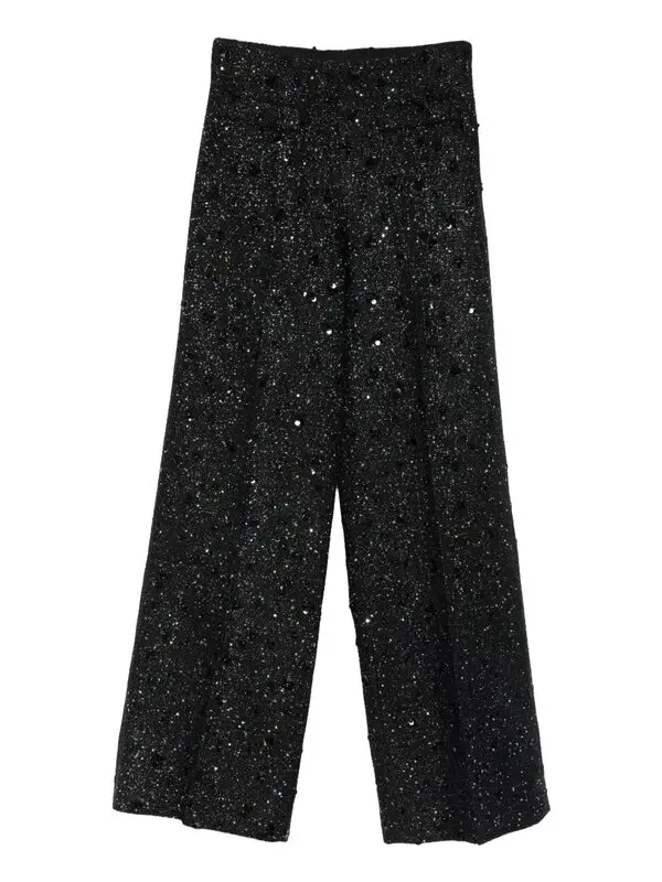 Sandro Sequin Embellished Trousers - Black