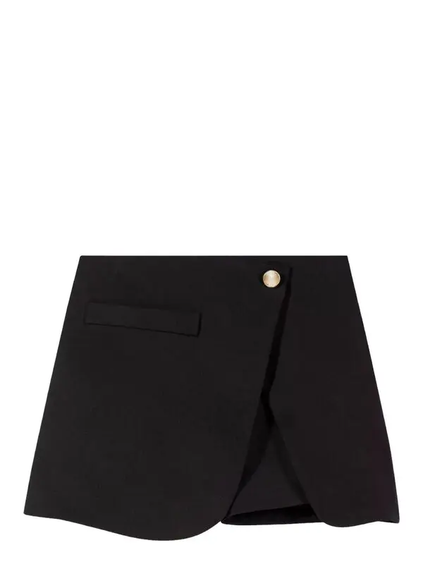 Maje Draped-panel Mini Shorts - Black