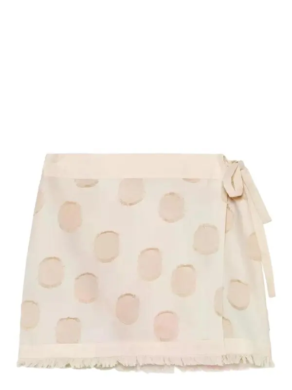 Simkhai Bethany Polka-dot Mini Skirt - Neutrals