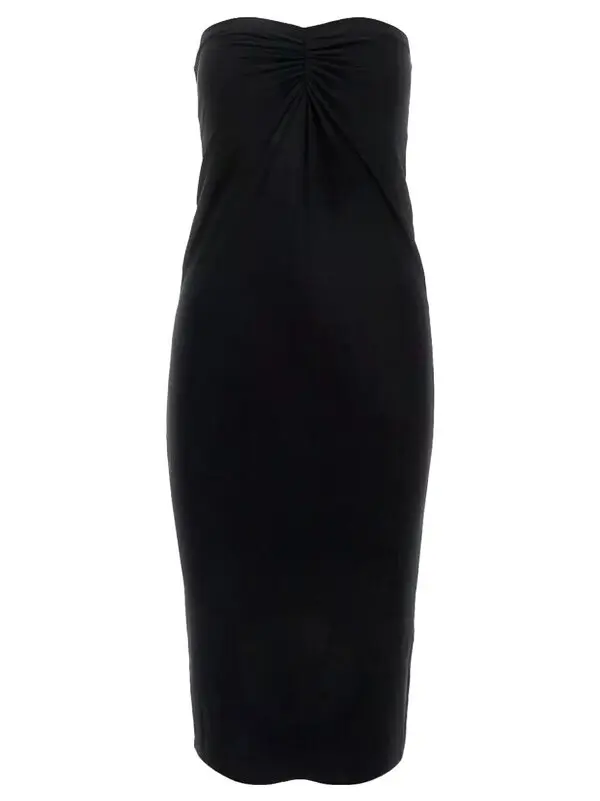 Andamane Strapless Gathered Dress - Black