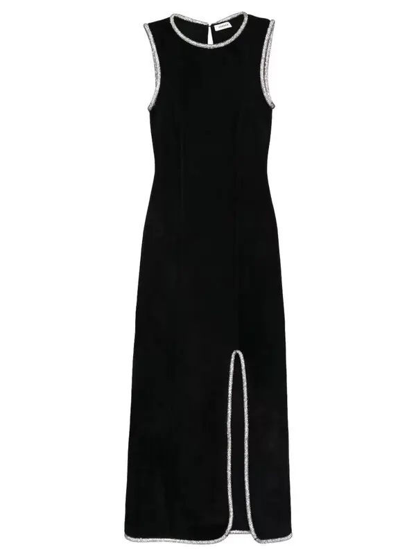 Sandro Embellished Split Maxi Dress - Black