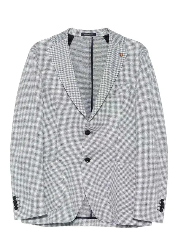 LATORRE Houndstooth-pattern Blazer - Blue