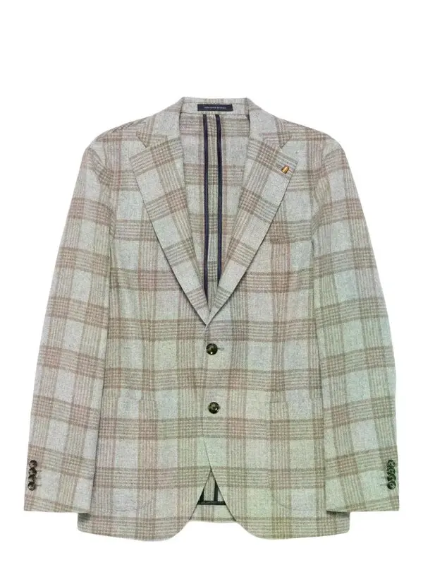LATORRE Plaid-pattern Blazer - Grey