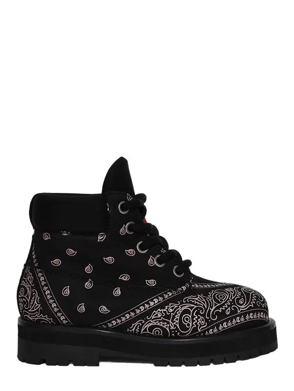 PDF CHANNEL Strada Low Bandana Grafiti Sneakers - Black