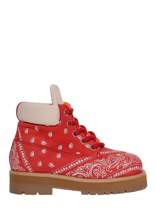 PDF CHANNEL Strada Low Bandana Grafiti Sneakers - Red