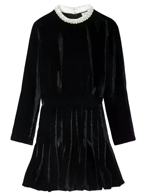 Sandro Velvet Mini Dress - Black