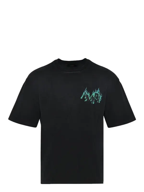 Amiri Flames Os Tee - Black