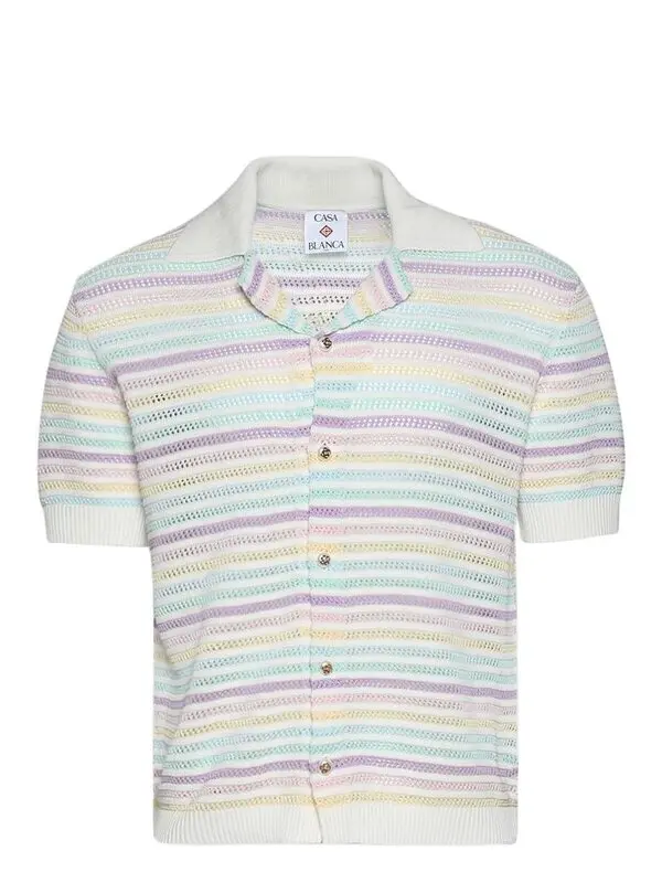 Casablanca Flower Crochet Polo Multi - Multicolor